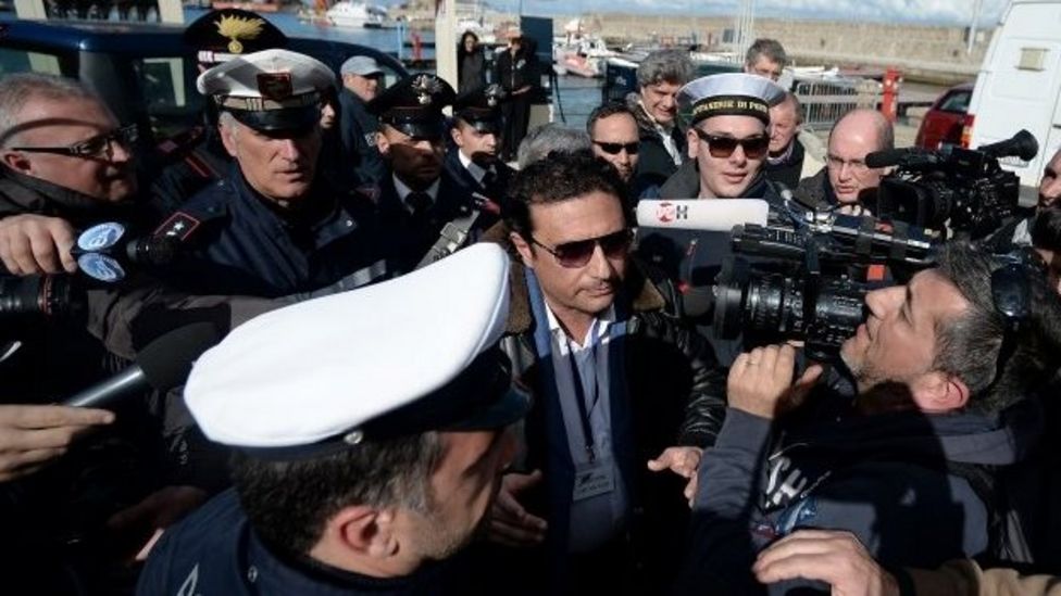 Costa Concordia's Captain Schettino returns to ship - BBC News