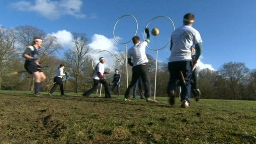 Quidditch tournament held in 'Batman's garden' - BBC News