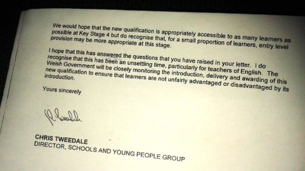 GCSE English exams: Letter gave assurances on changes - BBC News