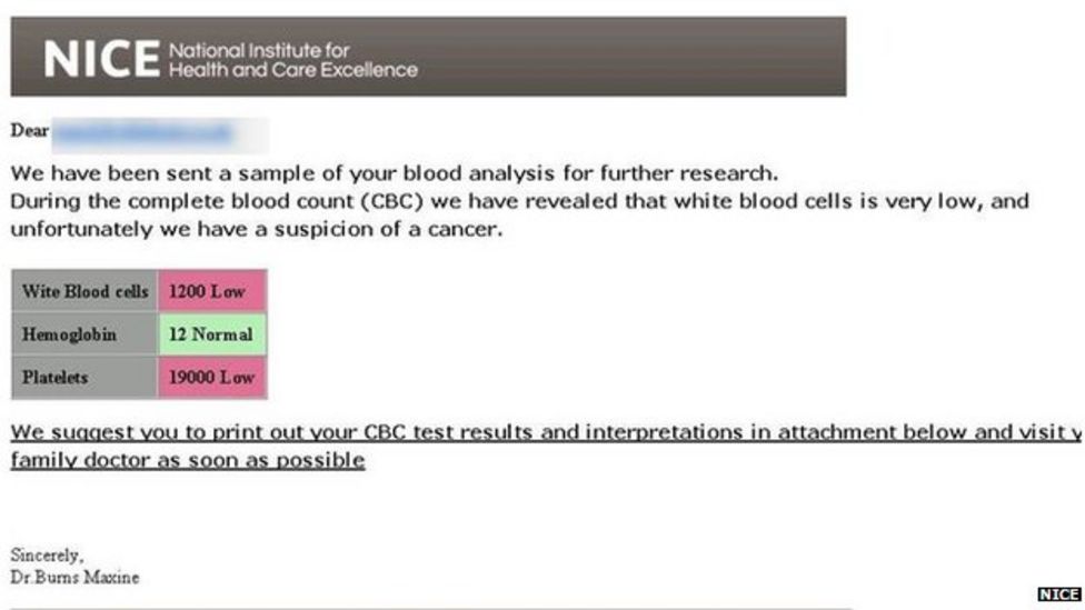 'You've got cancer' hoax email warning - BBC News