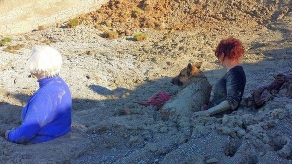 Teenage girls rescued after being trapped in Isle of Sheppey mud - BBC News