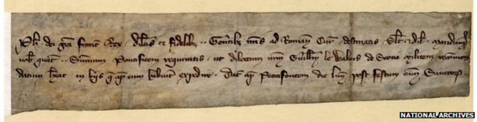 Wallace and Bruce letters on show at Stirling Castle - BBC News