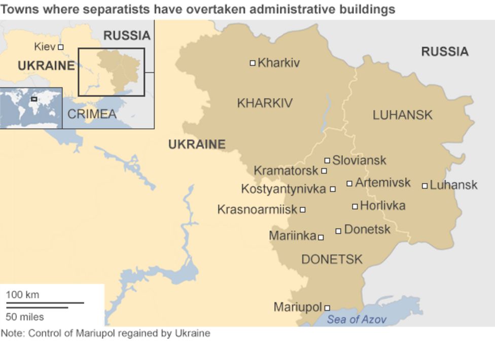 Mariinka: Ukrainian town with divided loyalties - BBC News