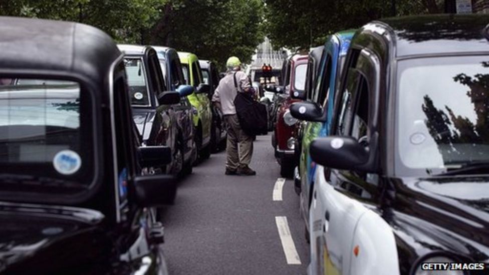 London black taxis plan congestion chaos to block Uber - BBC News