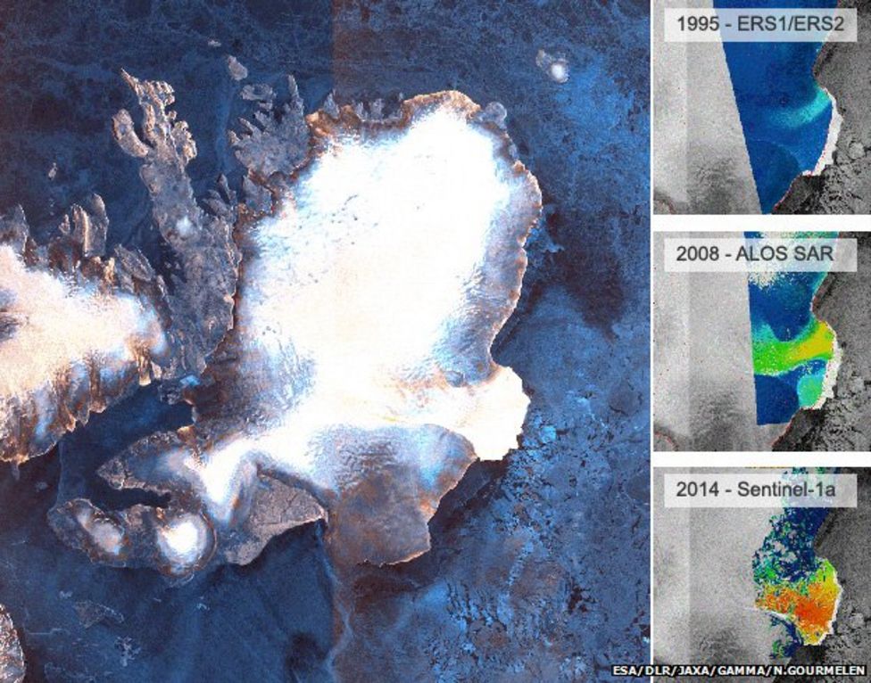 Sentinel satellite spies ice cap speed-up - BBC News