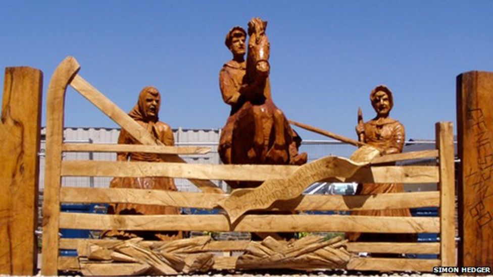 Rebecca Riot re-staged by villagers to mark 175 years - BBC News