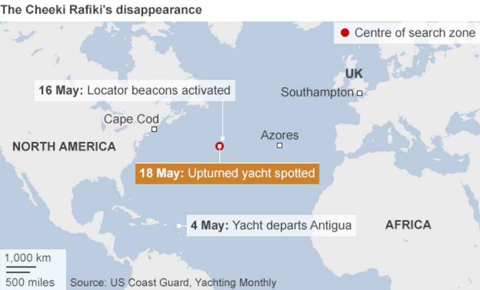 Missing UK yacht: No sign of Cheeki Rafiki - US Coast Guard - BBC News