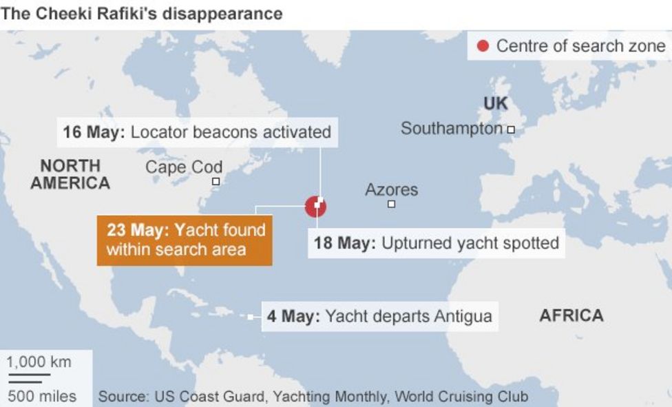 Cheeki Rafiki: Life raft found on damaged yacht - BBC News