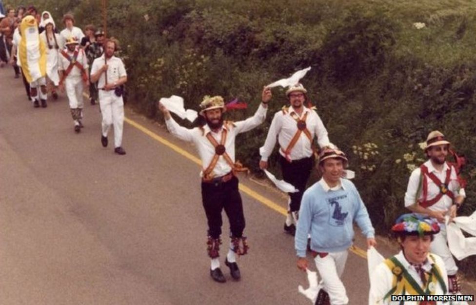 Dolphin Morris Men dance the final Gate to Southwell - BBC News