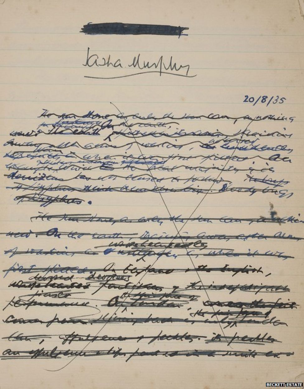 Samuel Beckett manuscript and doodles go on display - BBC News