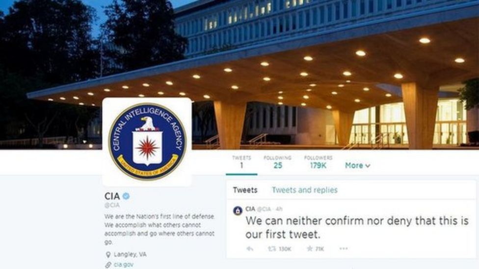 CIA launches Twitter and Facebook accounts - BBC News