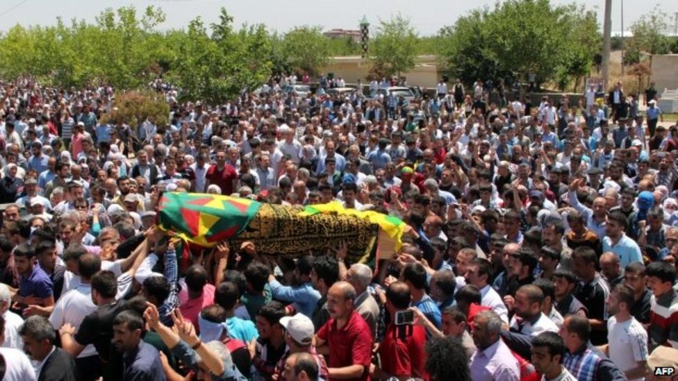 Two Kurds die in protest over new Turkish army posts - BBC News