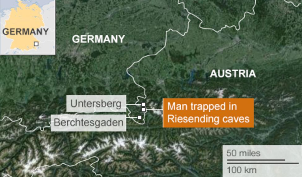 Germany's deepest cave rescue drama near Berchtesgaden - BBC News