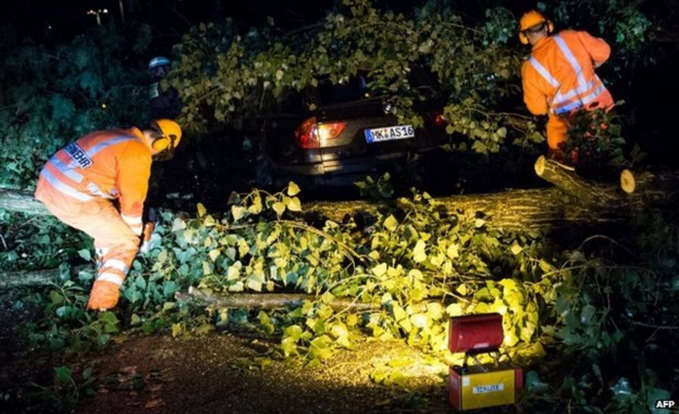 Germany storms: Six dead in North Rhine-Westphalia - BBC News