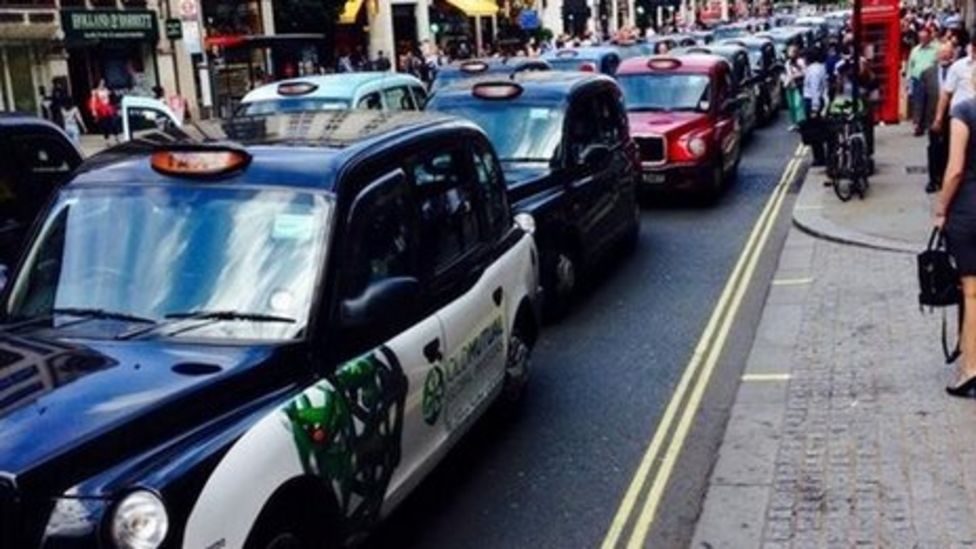 London's anti-Uber taxi protest brings traffic to standstill - BBC News