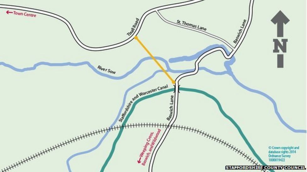 Work begins on £1.6m Stafford cycle bridge - BBC News
