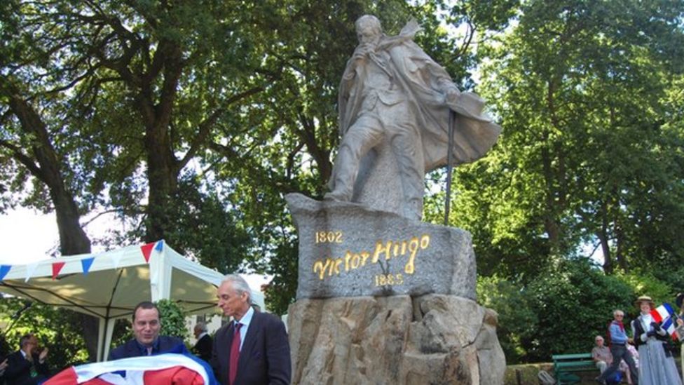 Victor Hugo statue centenary marked in Guernsey - BBC News
