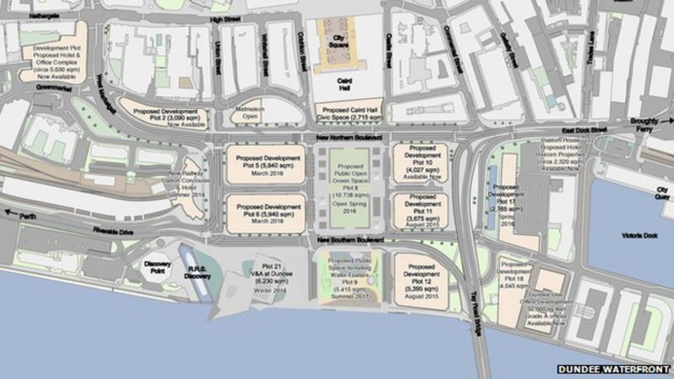 New Dundee waterfront sites available for development - BBC News
