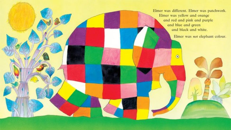 The evolution of Elmer the Patchwork Elephant - BBC News