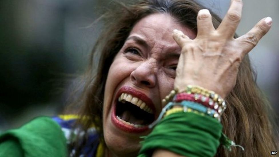 In pictures: A crying shame for Brazilian football - BBC News