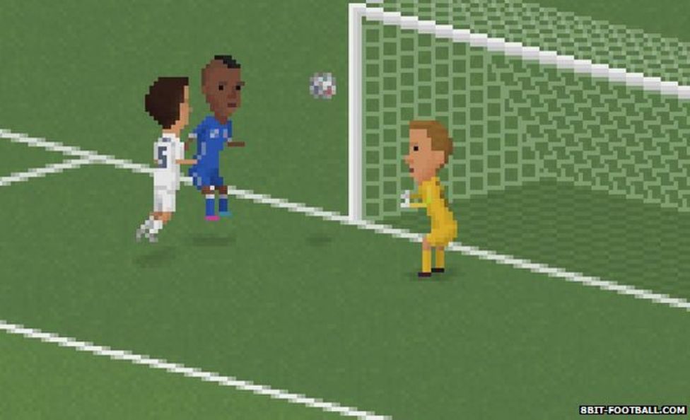 World Cup moments re-created in 8-bit art - BBC News