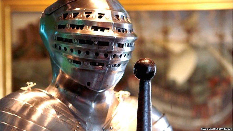Henry VIII's armour returns to Leeds Castle after 500 years - BBC News