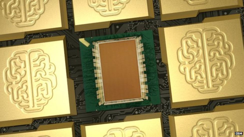 Brain-inspired chip fits 1m 'neurons' on postage stamp - BBC News