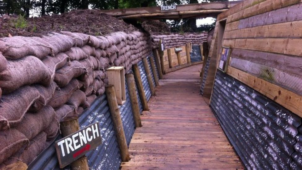 'World War One trench' recreated in Kent woodland - BBC News