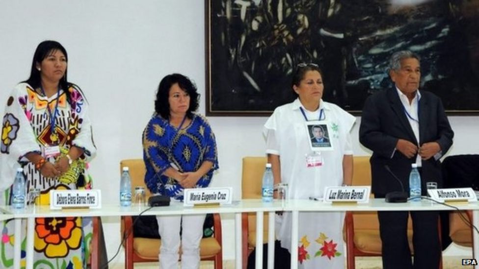 Colombia conflict victims join Farc peace talks in Cuba - BBC News
