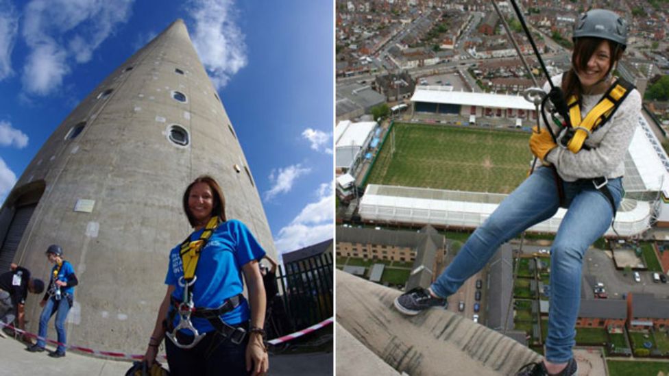 Northampton lift tower gets permanent abseiling status - BBC News