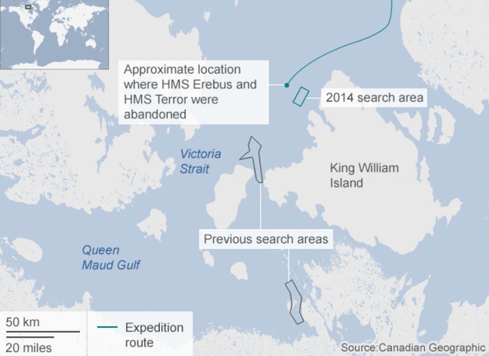 Sir John Franklin: Fabled Arctic ship found - BBC News