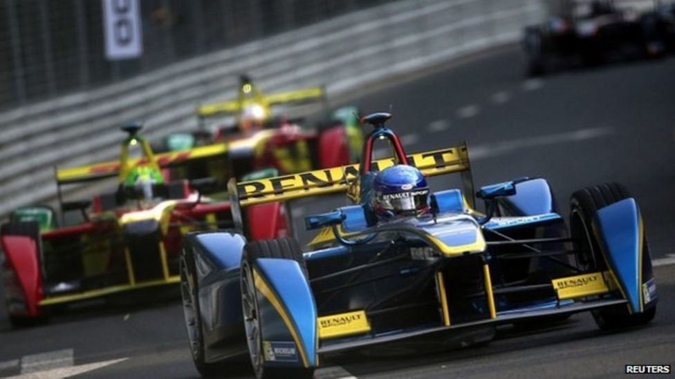 First Formula E electric motor race held in Beijing - BBC News