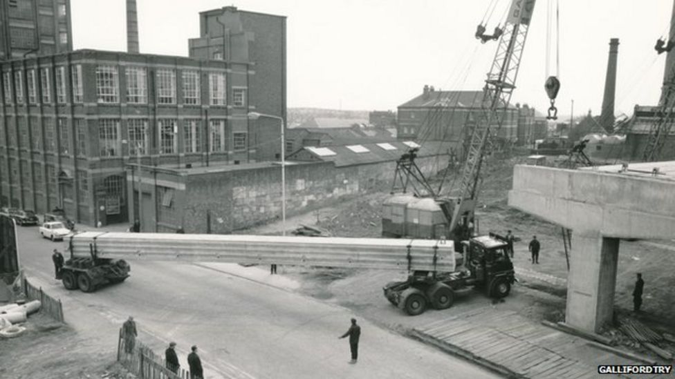 Coventry ring road: Building in the bombing ruins - BBC News