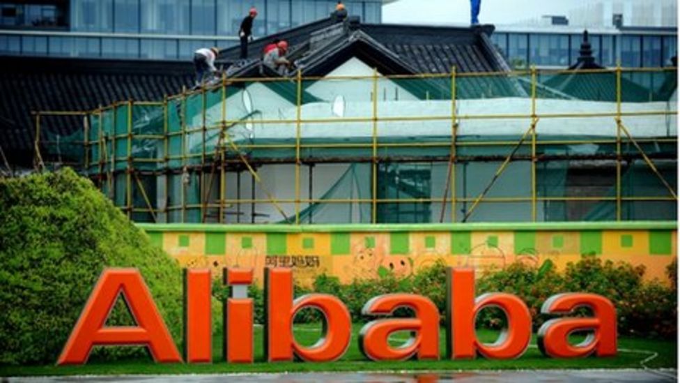 Alibaba shares surge in their NY stock market debut - BBC News