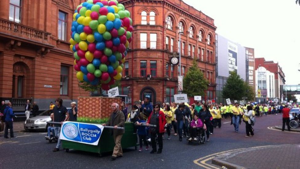 Disability Pride: Hundreds gather for Belfast carnival event - BBC News