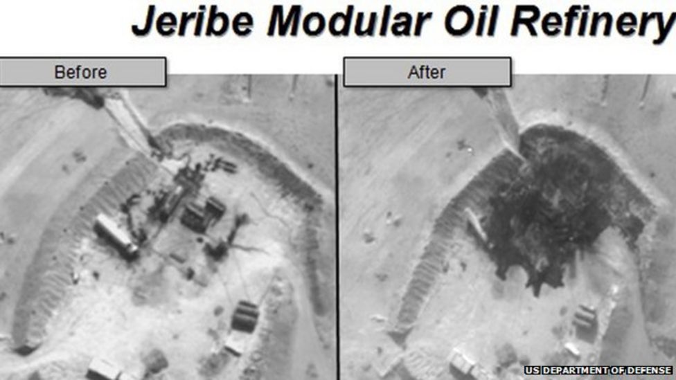 Islamic State: US releases oil refinery strikes images - BBC News