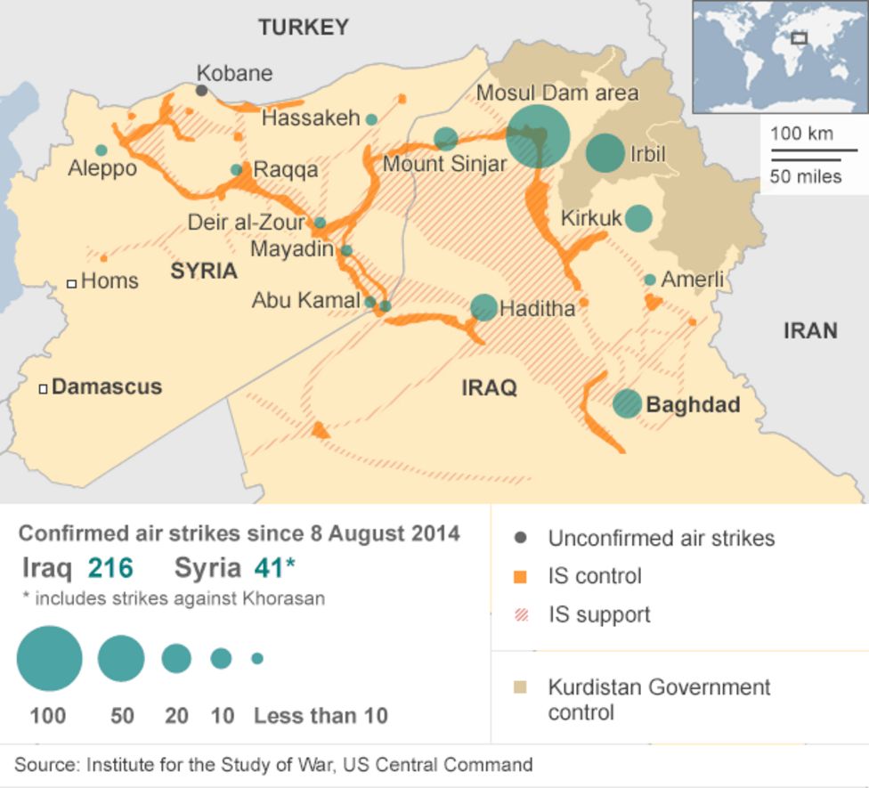 US says IS damaged by coalition air strikes in Syria - BBC News