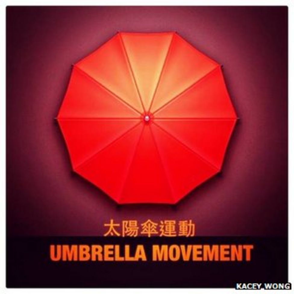 How the humble umbrella became a HK protest symbol - BBC News