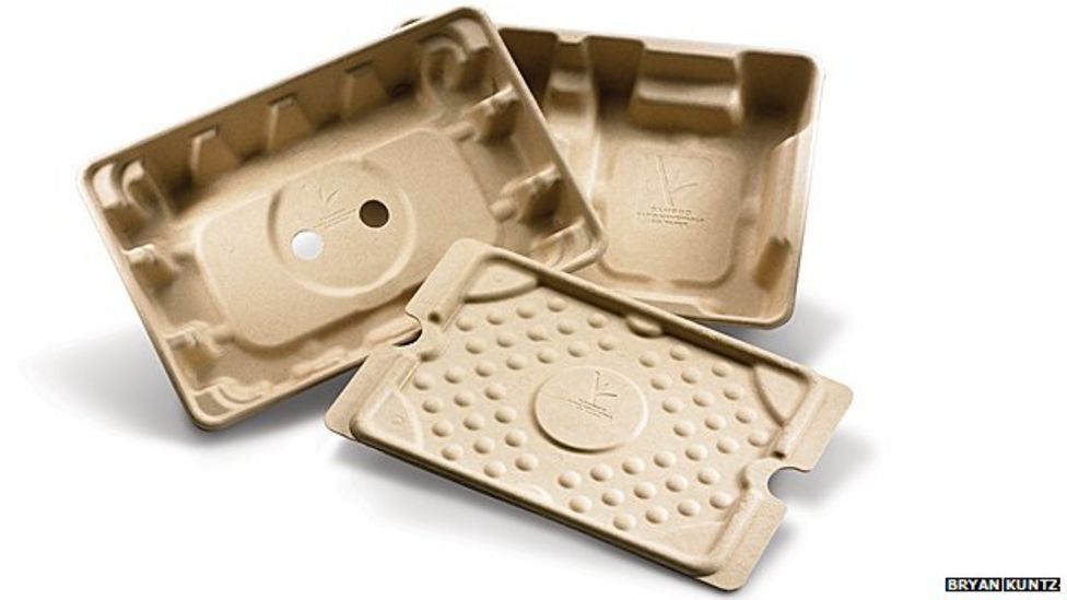 'Air' plastic and mushroom cushions - Dell packages the future - BBC News