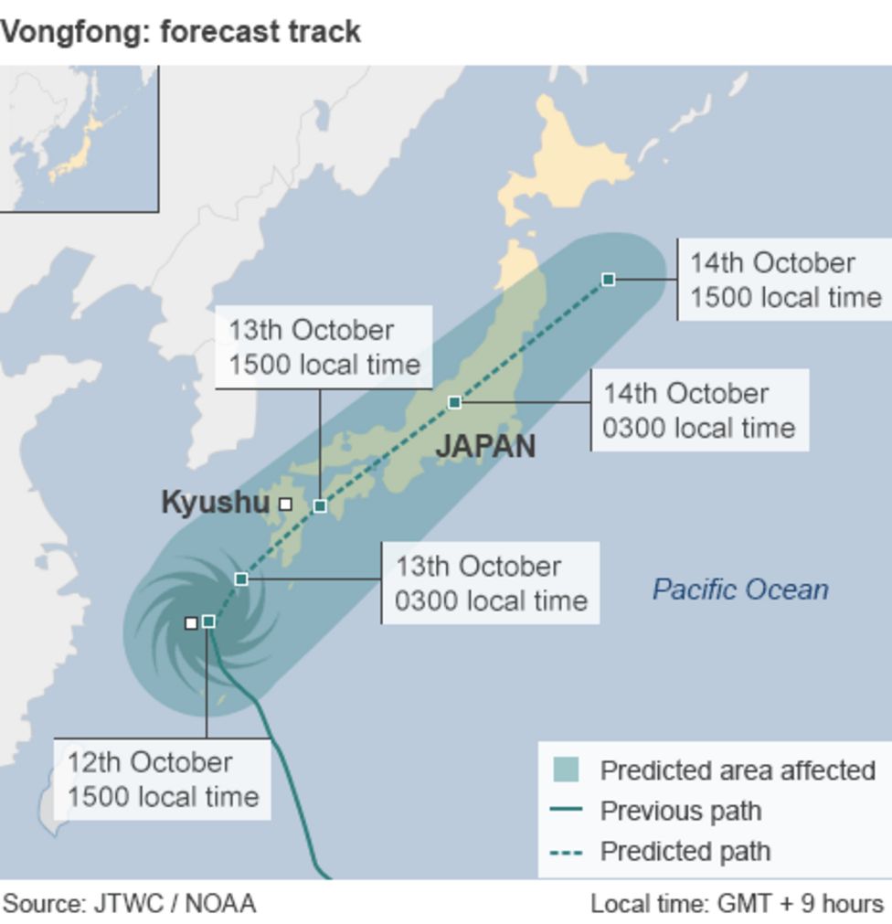 Japan prepares for 'powerful' Typhoon Vongfong - BBC News