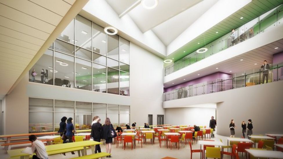 Ceremony at Rhyl High School marks start of building work - BBC News