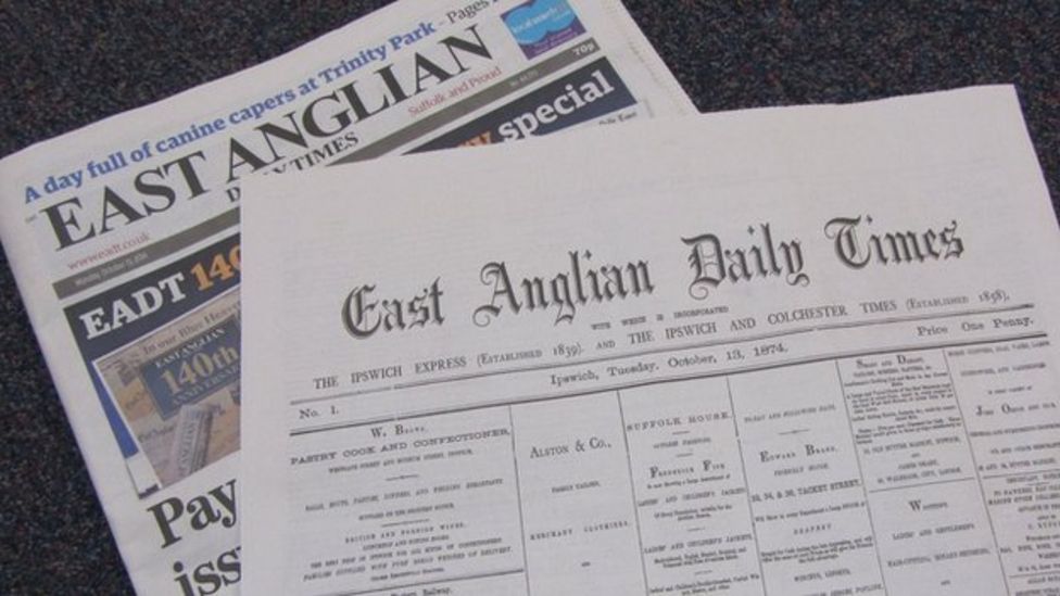East Anglian Daily Times: Reprint marks 140th anniversary - BBC News