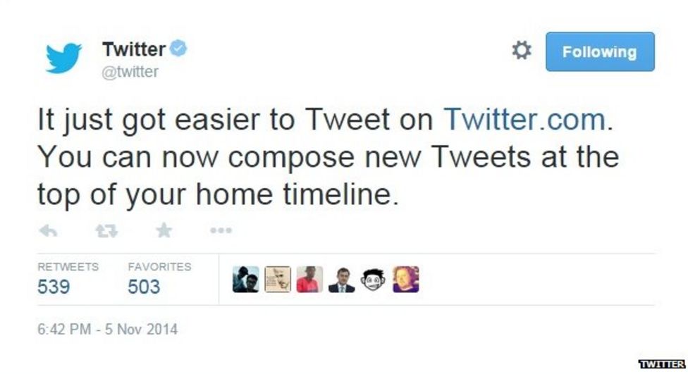 Twitter makes it 'easier' to tweet, with new layout - BBC News