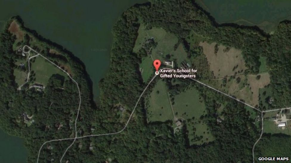 X-Men Xavier Institute mansion appears on Google Maps - BBC News