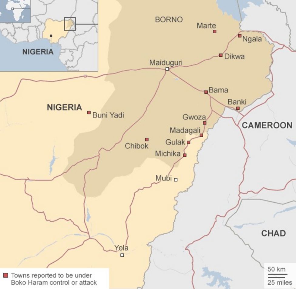 Boko Haram militants 'seize Nigerian town of Chibok' - BBC News