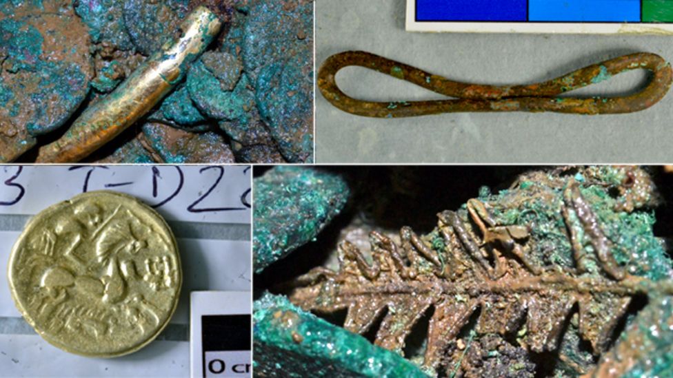 Jersey experts find gold necklace in 'largest Celtic hoard' - BBC News