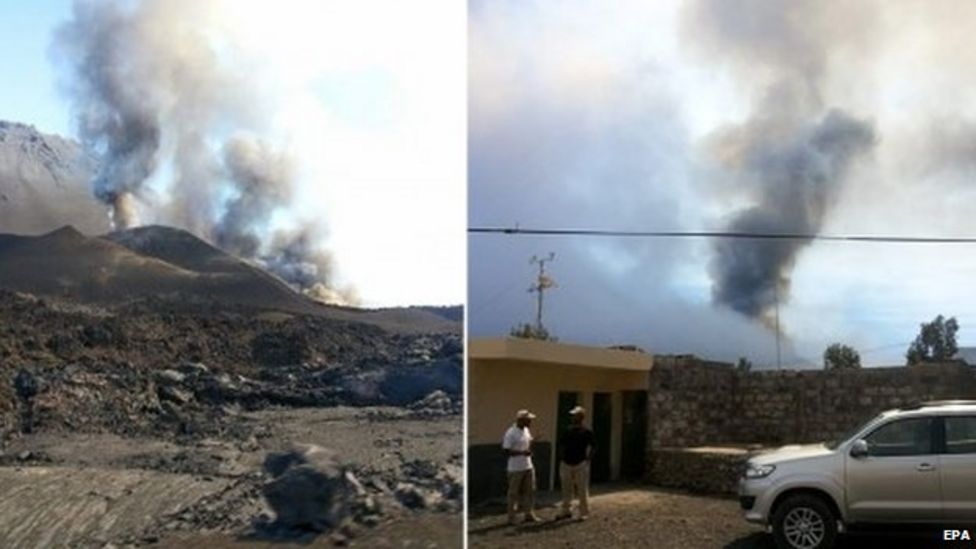 Cape Verde residents evacuated as Pico do Fogo volcano erupts - BBC News