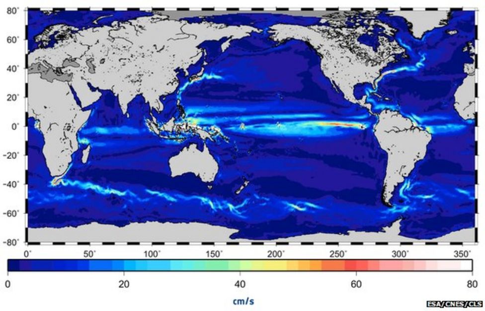 Goce gravity map traces ocean circulation - BBC News