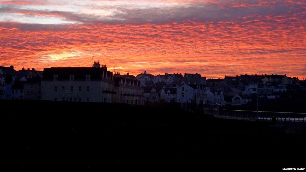 The last sunset in November across Northern Ireland - BBC News
