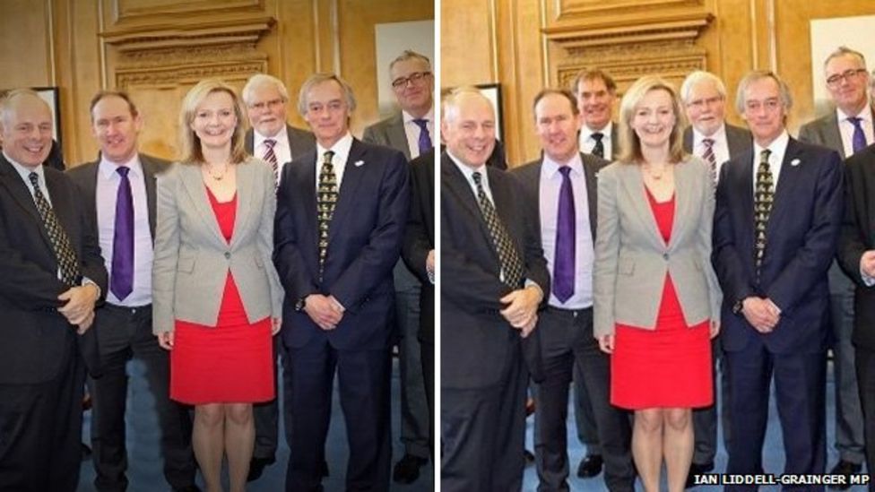 MP Ian Liddell-Grainger erases fellow Tory from photo - BBC News